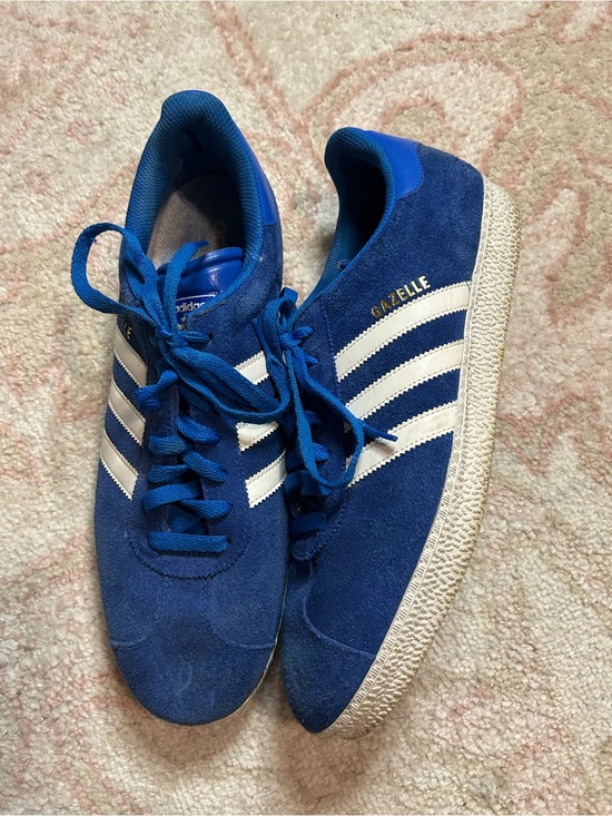 adidas | Shoes | Adidas Blue Suede Mens Sneakers With White Stripes ...